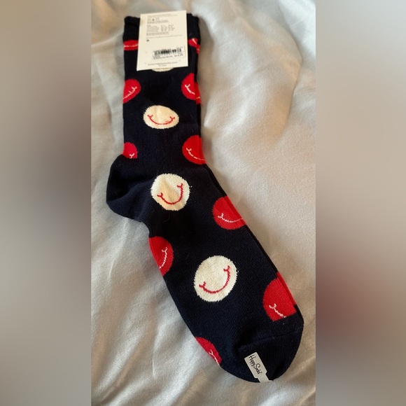 Happy Socks | Accessories | Nwt Red White And Blue Smiley Faces Happy ...